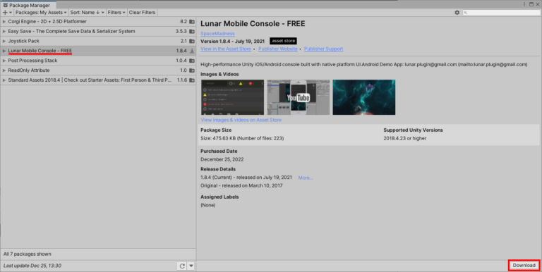 【Unity】無料で使える！スマホにDebug.Logを表示できる「Lunar Mobile Console」の使い方